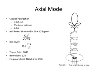 Helical.pptan antenna consisting of a conducting wire wound in the form ...