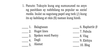 Filipino 10 quarter 2 module 444444444444 | PPTX