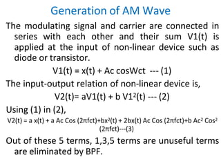modulation of analog communication system | PPTX