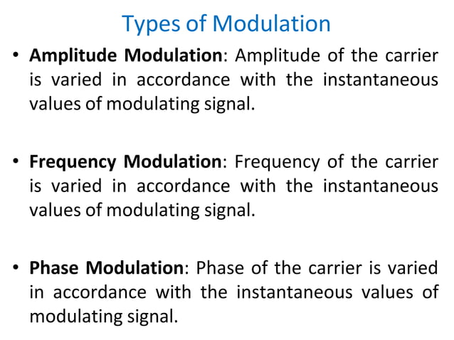 Modulation Of Analog Communication System Pptx