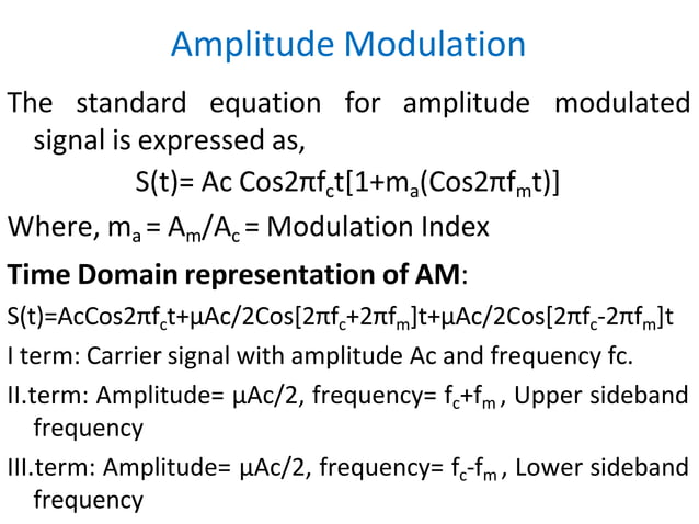modulation of analog communication system | PPTX