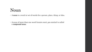 Review About Noun, Subject, and Verb for Beginner | PPTX