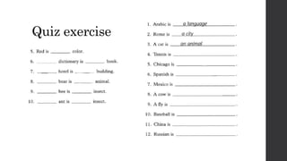 Review About Noun, Subject, and Verb for Beginner | PPTX