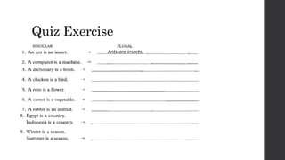 Review About Noun, Subject, and Verb for Beginner | PPTX