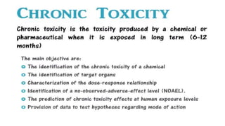 Drug toxicity - Acute, sub- acute and chronic toxicity | PPTX