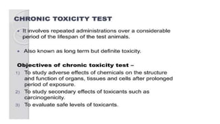 Drug toxicity - Acute, sub- acute and chronic toxicity | PPTX