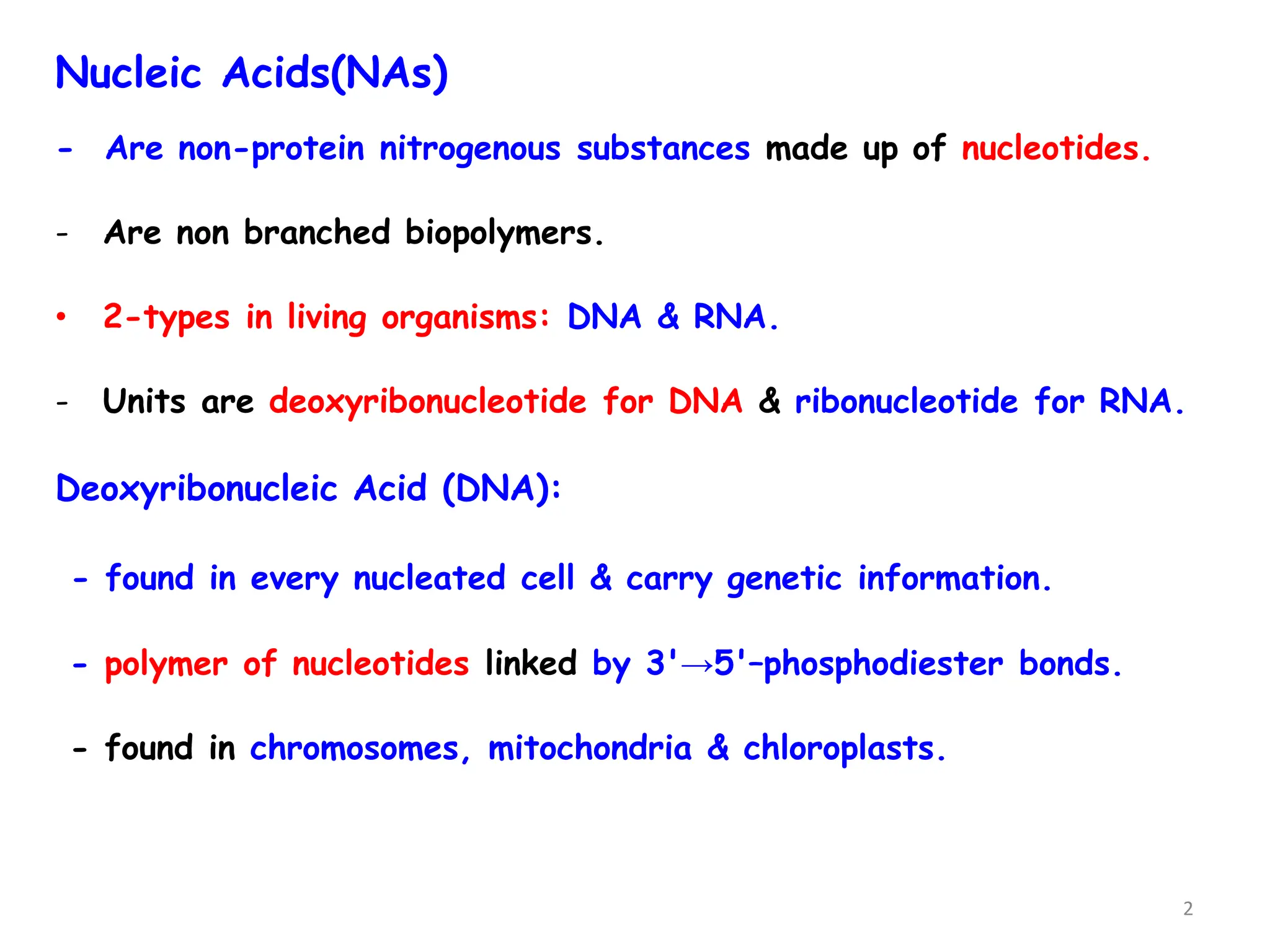 2.Chemistry of Nucleic Acids.pptx assignme | PPTX