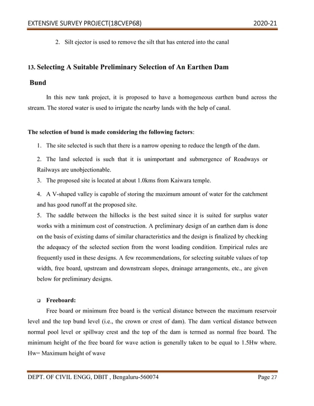 Civil engineering project report pdf vtu | PDF | Civil Engineering ...