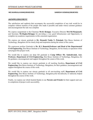Civil engineering project report pdf vtu | PDF