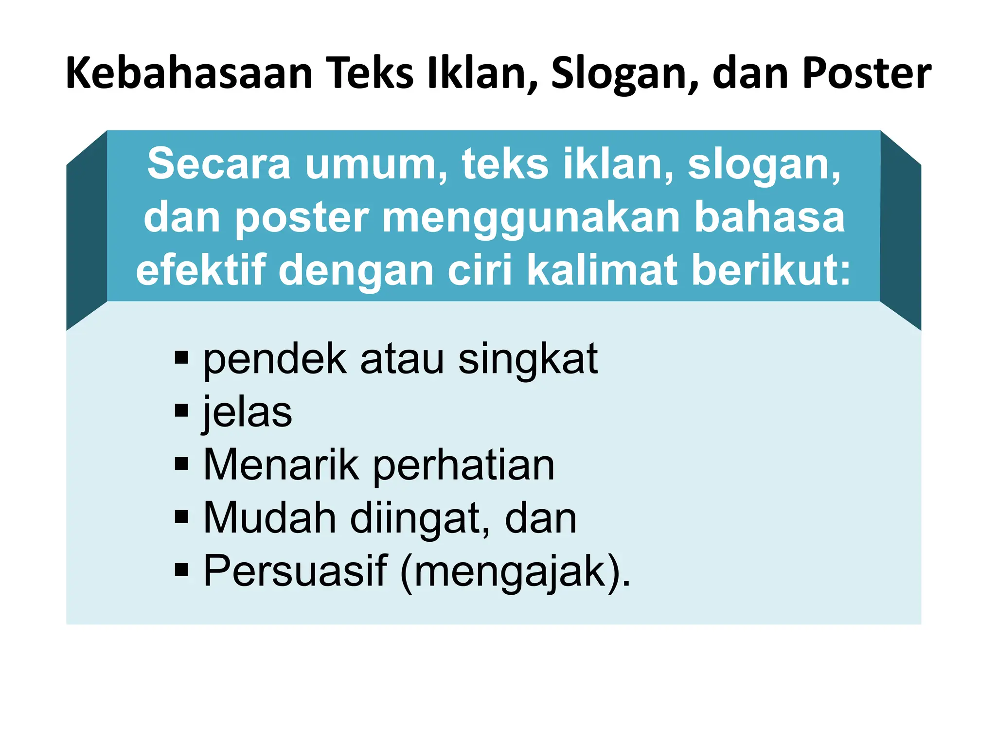 Materi bahasa indonesia kelas 8 tentang teks iklan, poster dan slogan | PPTX