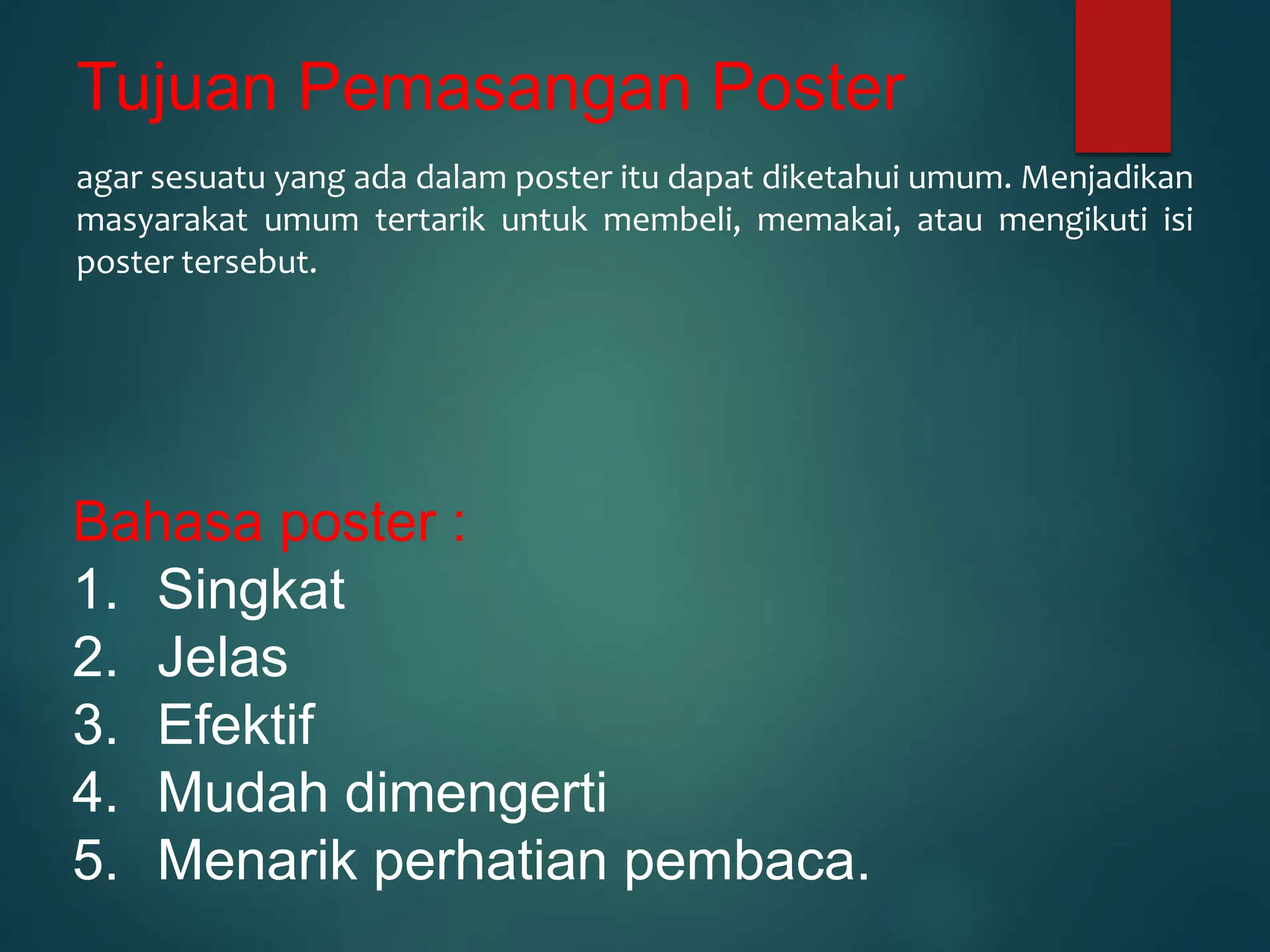 Materi bahasa indonesia kelas 8 tentang teks iklan, poster dan slogan | PPTX