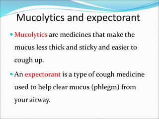 2. Cough.ppt b.pharmacy syllabus point are covered | PPT | Lung and ...