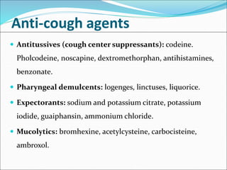 2. Cough.ppt b.pharmacy syllabus point are covered | PPT | Lung and ...