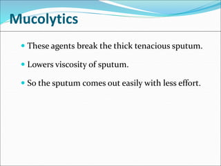 2. Cough.ppt b.pharmacy syllabus point are covered | PPT | Lung and ...