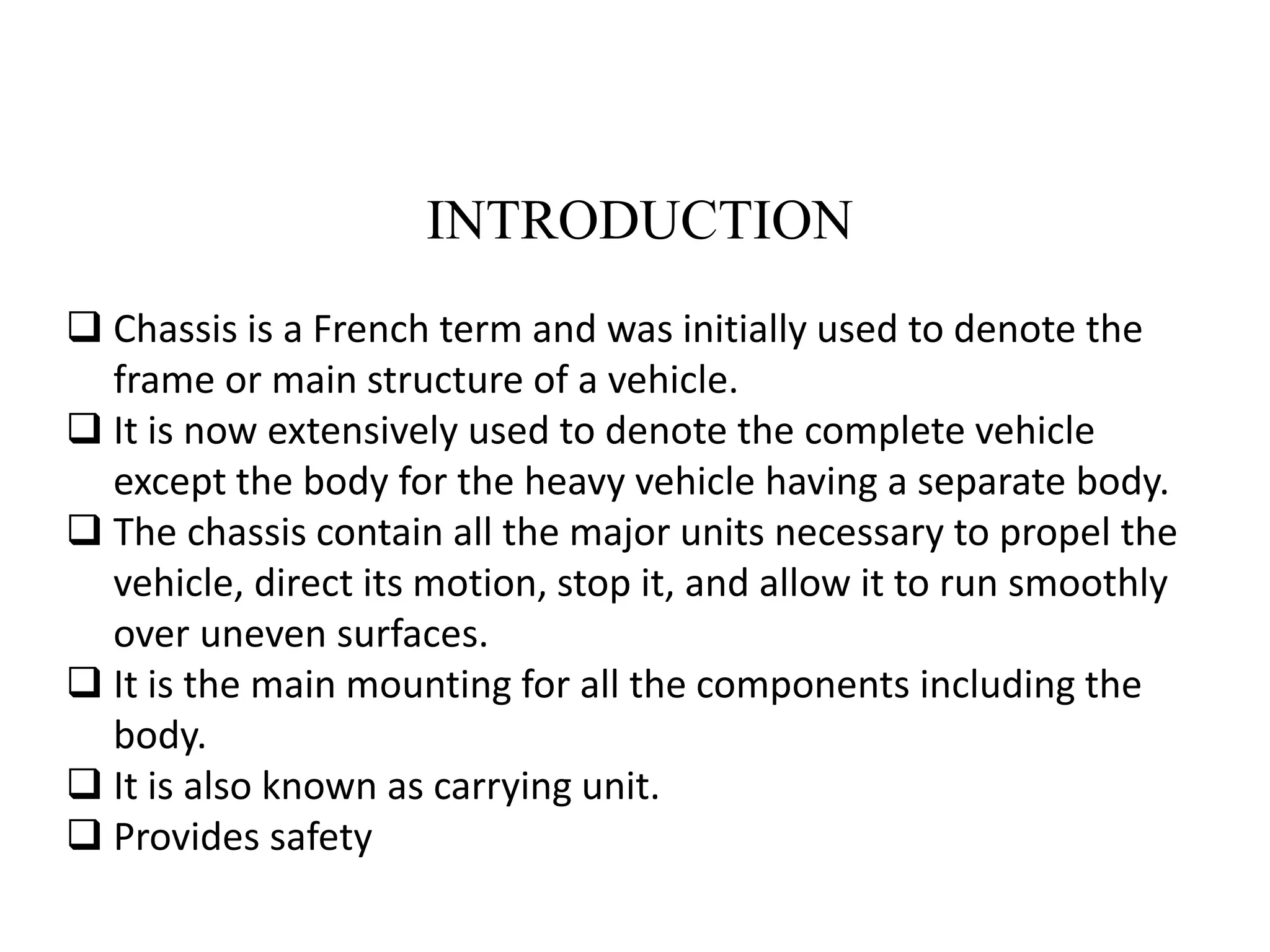 2. CHASSIS of a vehicle in automobile engineering | PPTX