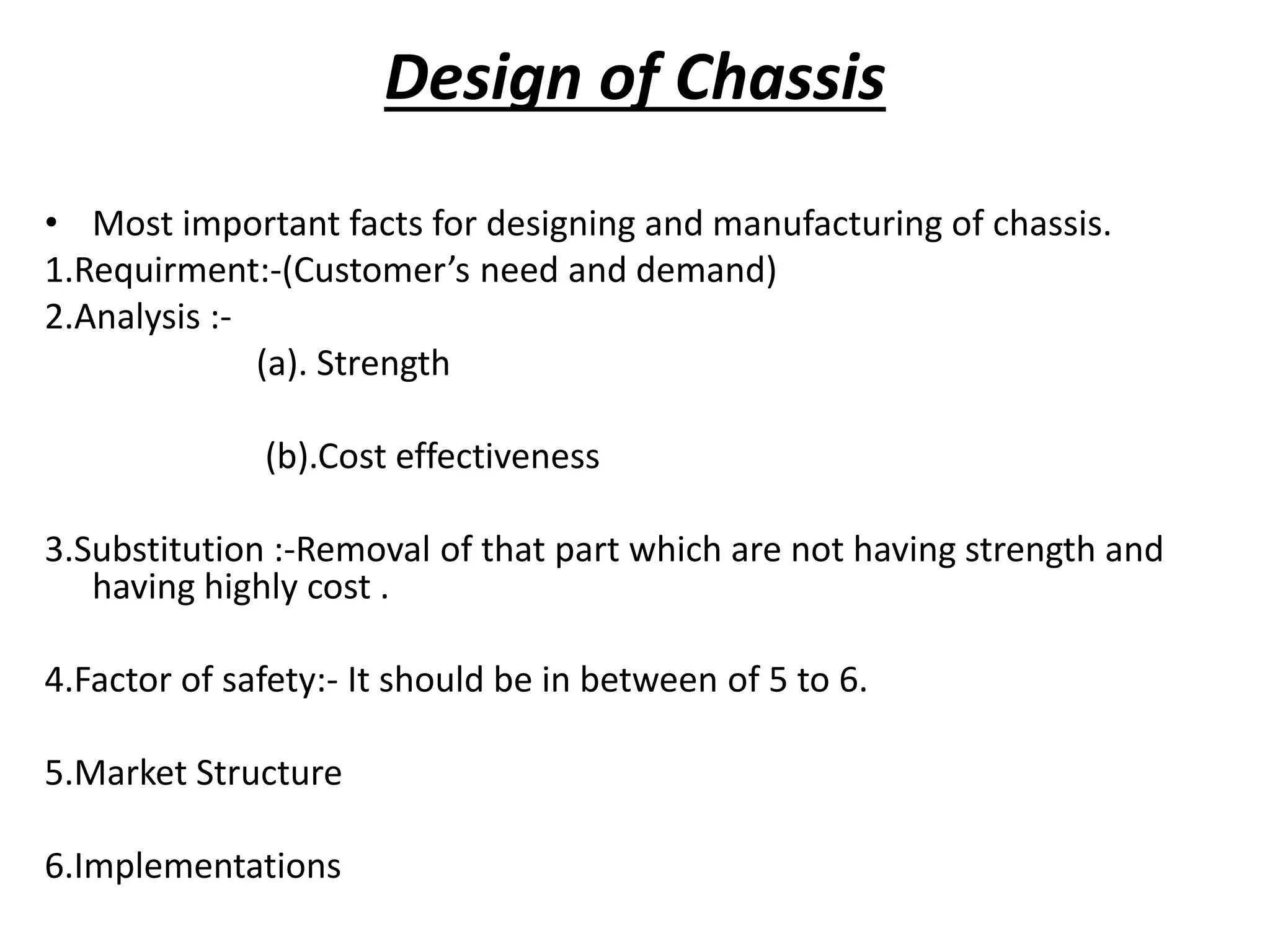 2. CHASSIS of a vehicle in automobile engineering | PPT