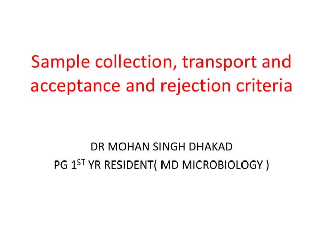 2. Sample collection ,transport and acceptance and rejection.pptx
