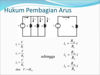 Hukum Rangkaian Kelistrikan Rangkaian Listrik | PPT