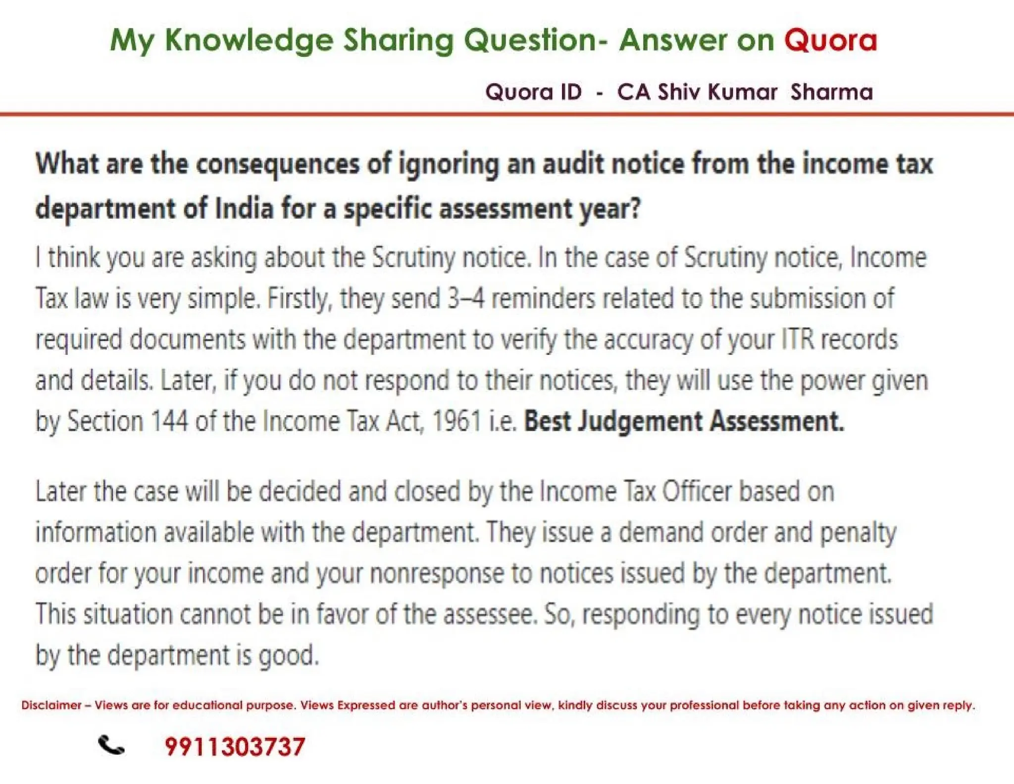 Knowledge Sharing Question Answer on Income Tax | PPT
