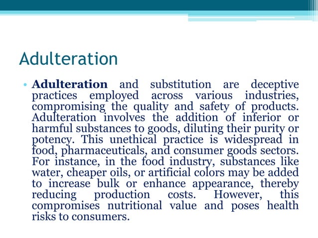 Adulteration and Deterioration, Adulteration/ Substitution of Herbal ...