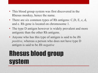 2. Blood Groups, Rh incompatibility,blood transfusion reactions | PPTX