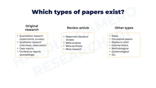 Research 101: How to Read a Scientific Paper | PDF