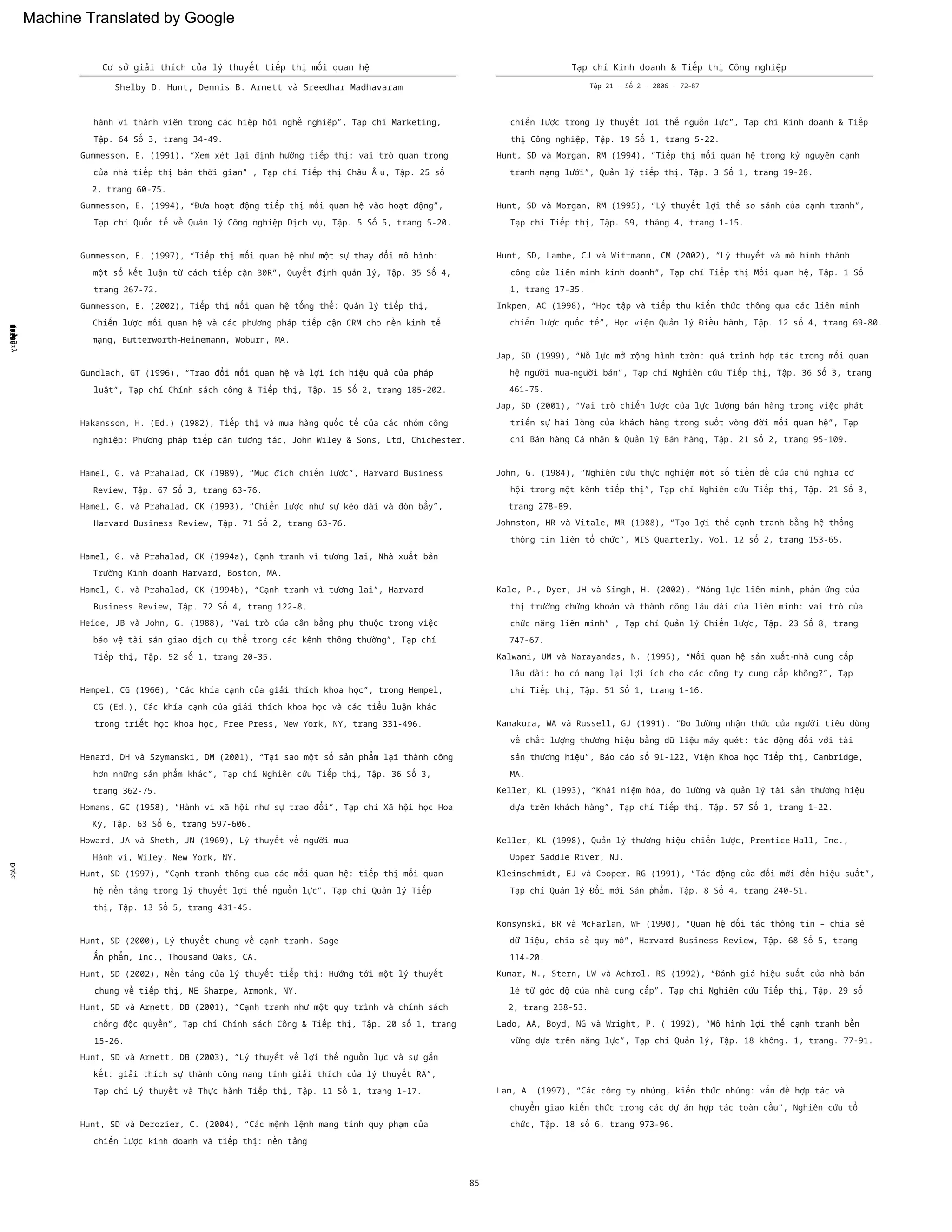 Cơ sở giải thích lý thuyết tiếp thị mối quan hệ | PDF