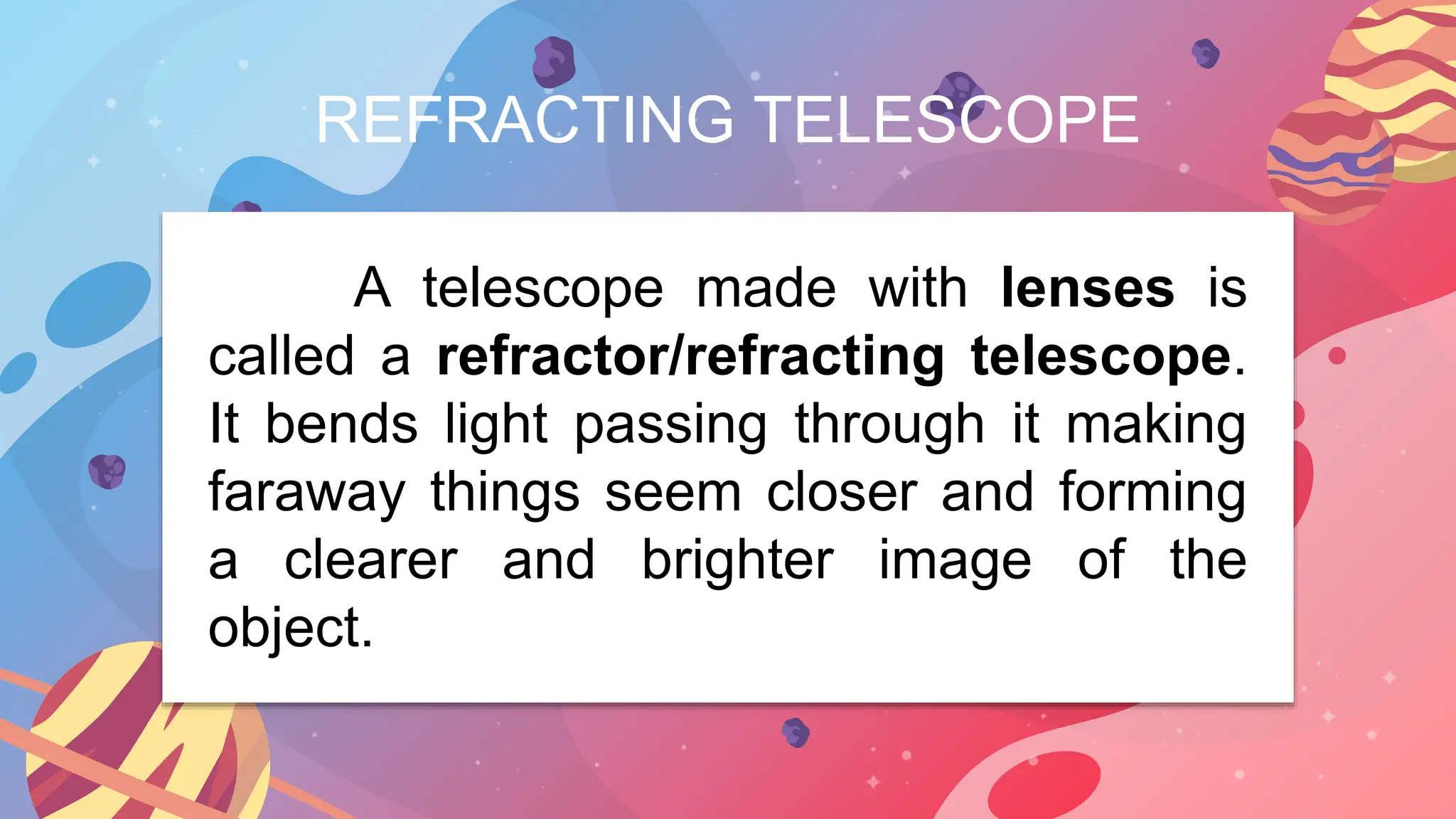 Telescope, It's uses, and properties of it. | PPTX