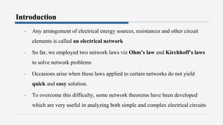 2. DC Network Theorem.pptx. Electrical E | PPTX