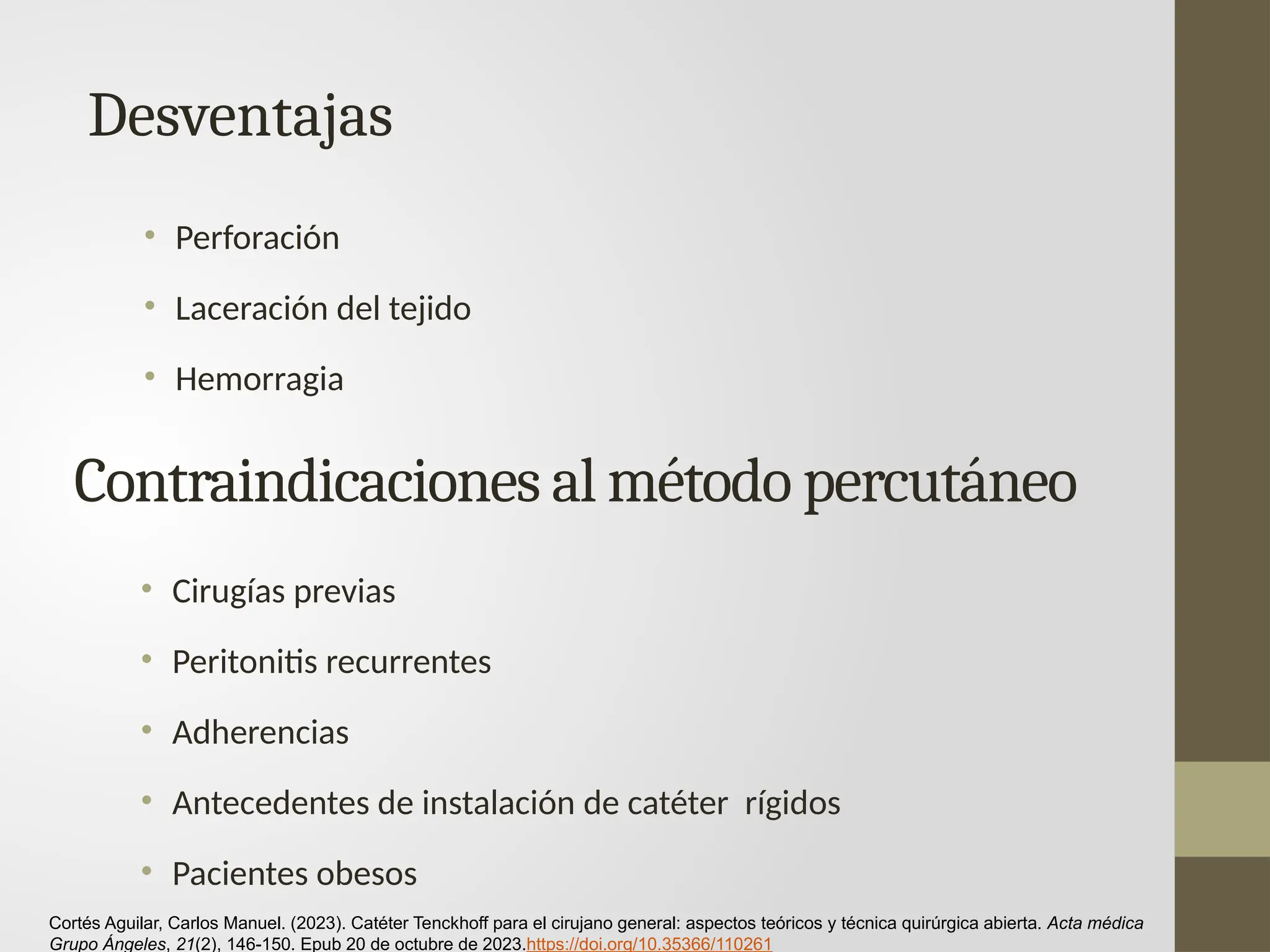 técnica de colocación de cateter Tenckhoff | PPTX