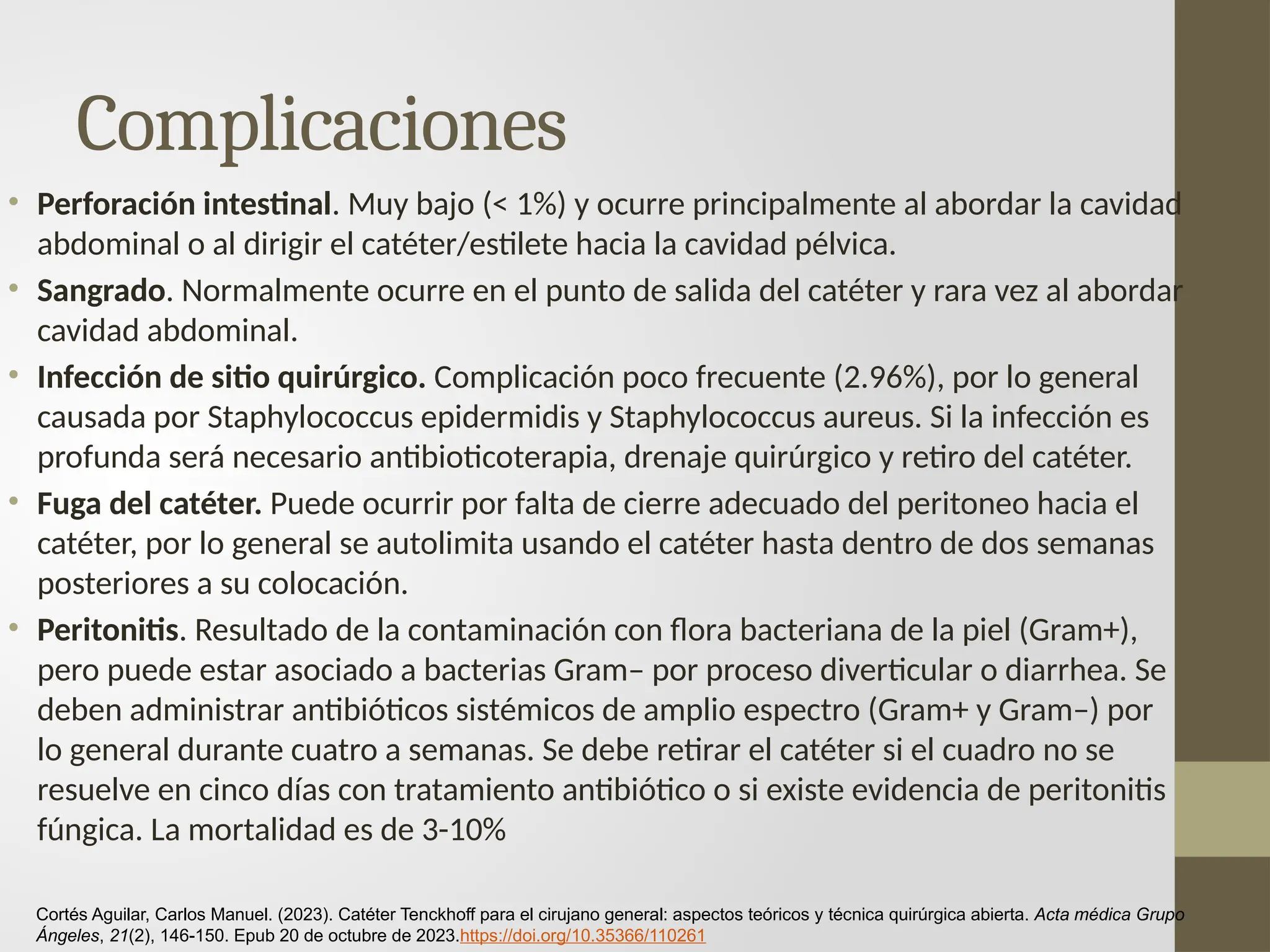 técnica de colocación de cateter Tenckhoff | PPTX