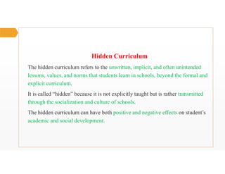 2.2-Hidden-Curriculum. Meaning defination pdf | PDF