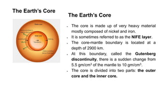 2.2. internal layers.pptx, like crust, mantle and core | PPTX