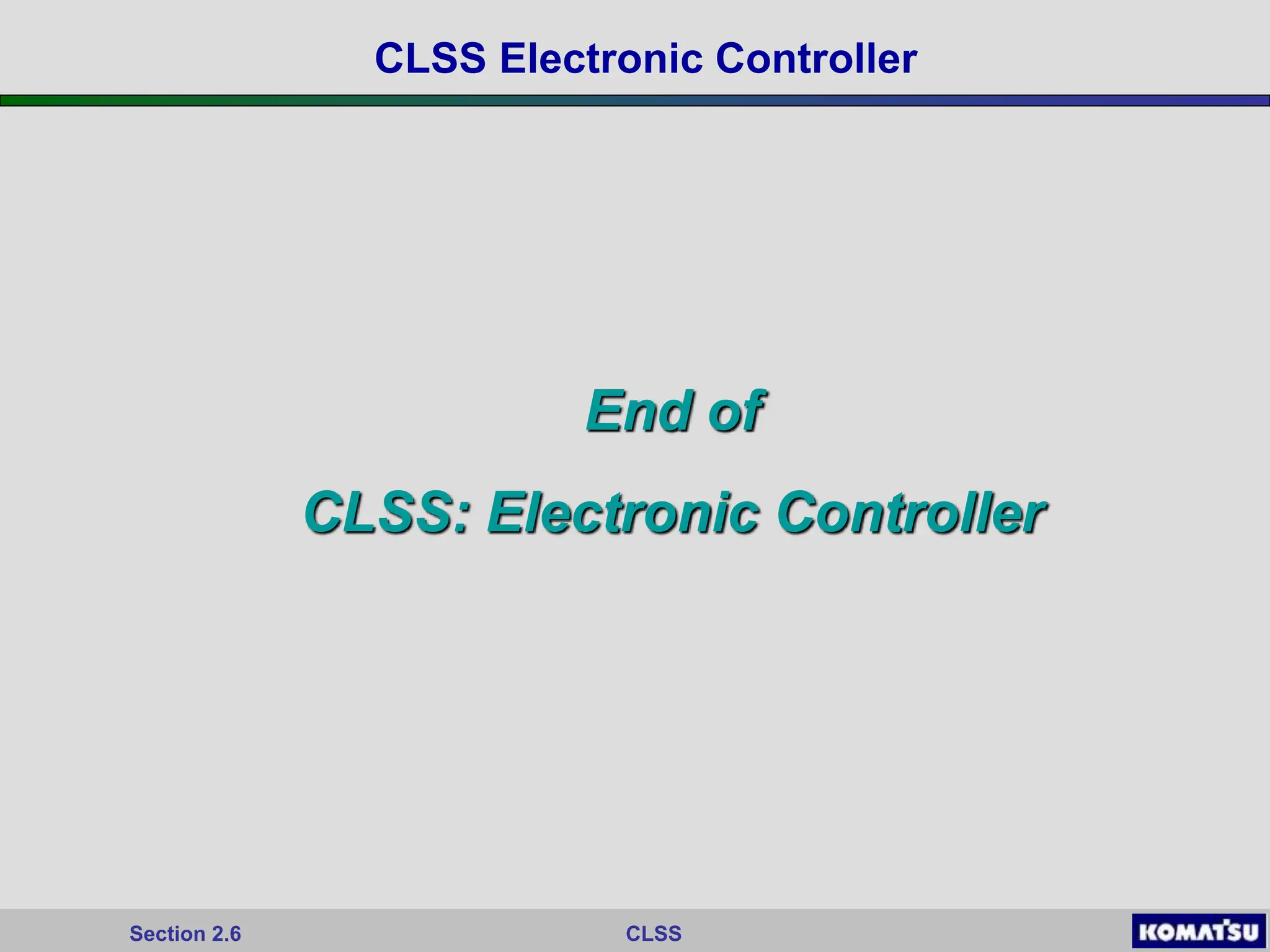 electric pump and 2.6 CLSS Electronics.ppt