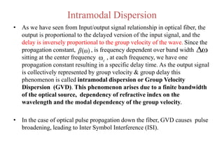 2. Dispersion Understanding the effects of dispersion in optical fibers ...