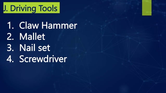 Classification-of-Tools- IN CARPENTRY 11 | PPTX