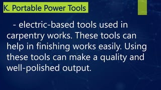 Classification-of-Tools- IN CARPENTRY 11 | PPTX