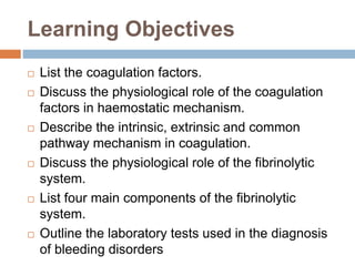 Coagulation, in diagnostic hematology PPTX | PPTX