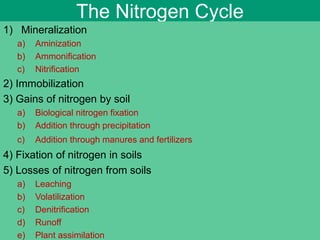 .Nitrogen Cycle.ppt how the nitrogen are fixed in soil | PPT