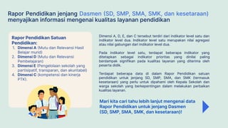 Panduan Memahami Data Rapor Pendidikan 2024 | PDF