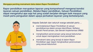 Panduan Memahami Data Rapor Pendidikan 2024 | PDF