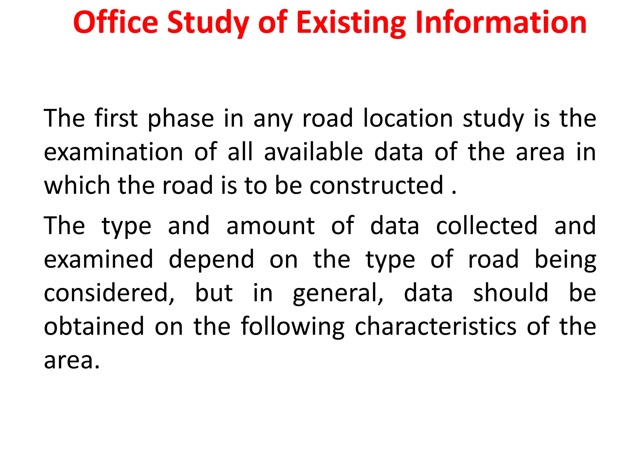 Road Geometric Design-The alignment is the route of the road, defined ...