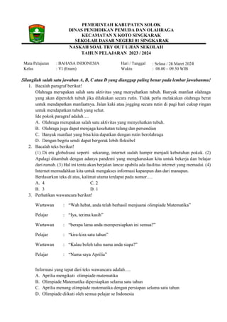 2. soal ujian sekolah dasar bahasa indonesia.docx