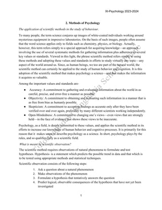 2. Methods of psychology, for high school | PDF