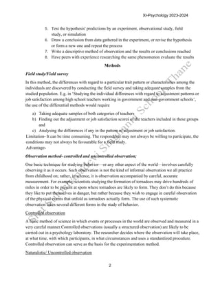 2. Methods of psychology, for high school | PDF