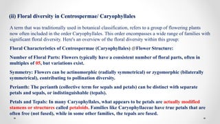 Centrospermae : Salient features, floral & families diversity, and ...