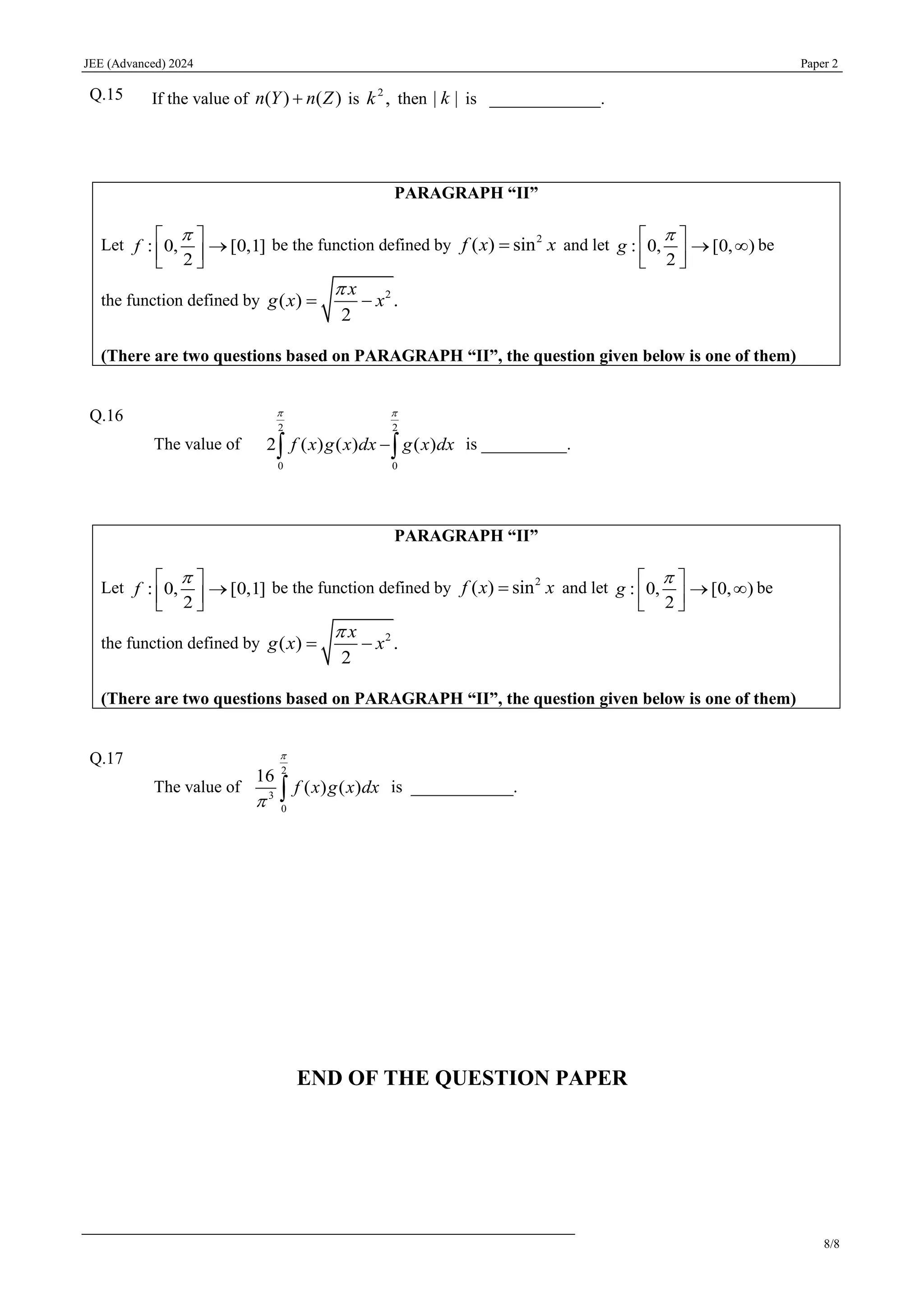 JEE1_This_section_contains_FOUR_ questions | PDF | Free Download