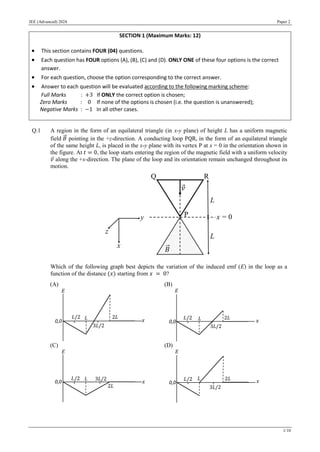 JEE1_This_section_contains_FOUR_ questions | PDF