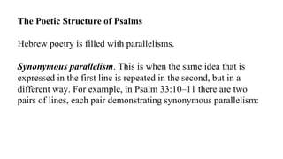 2. The Book of Psalms: Recognition of the kingship and sovereignty of ...