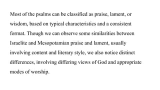 2. The Book of Psalms: Recognition of the kingship and sovereignty of ...